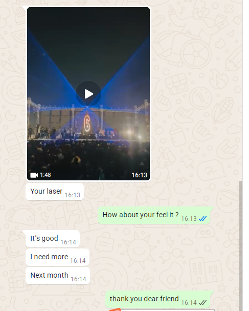 Pakistan-Mini 10W RGB Full-Color Animation Laser-BLUE SEA